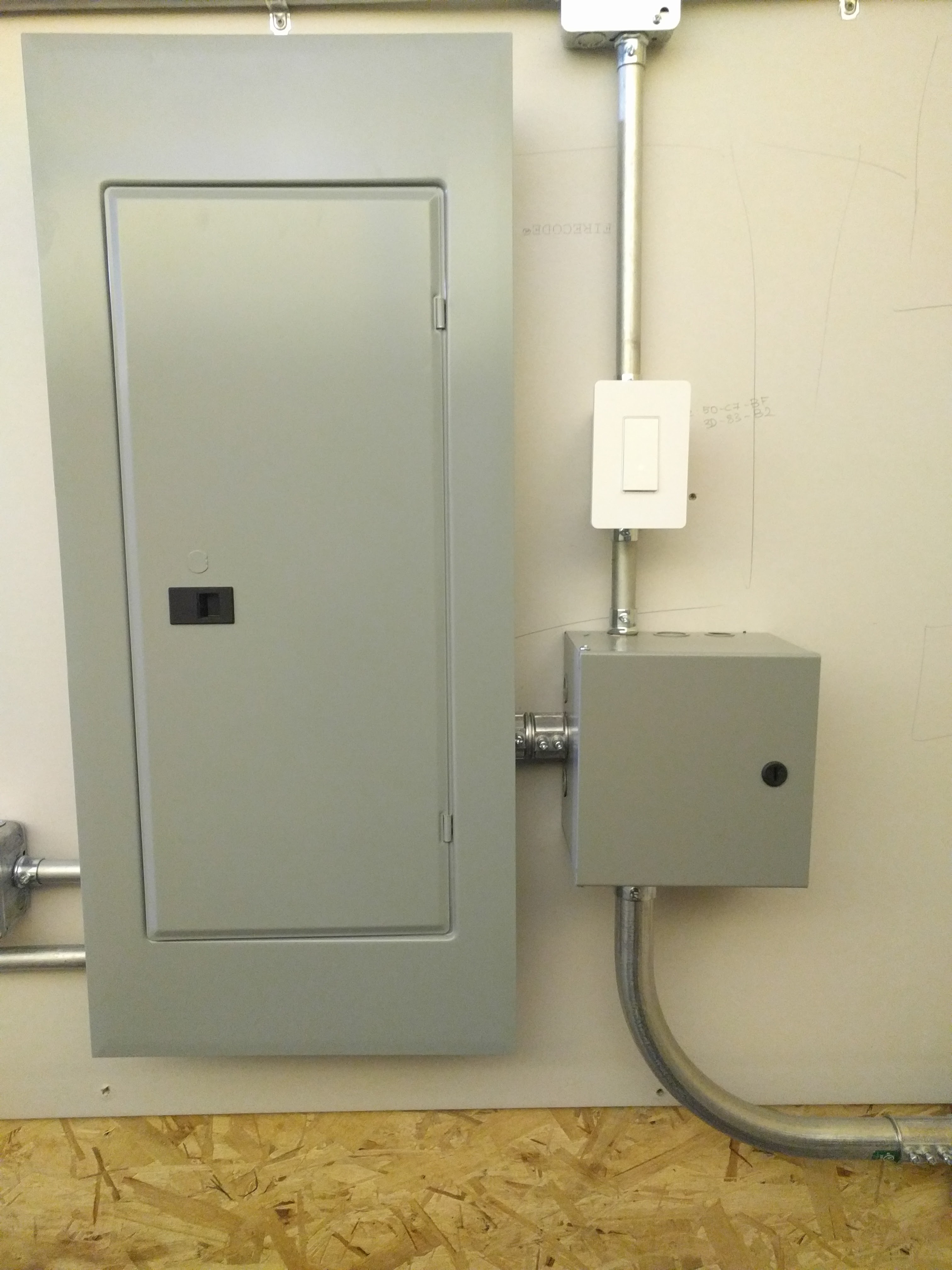Commercial subpanel install with light control contactor on smart ...